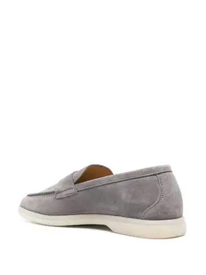 SCAROSSO Luciana Suede Loafers - Grey