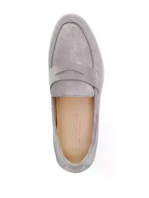 SCAROSSO Luciana Suede Loafers - Grey