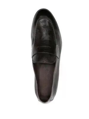 SCAROSSO Gregory Leather Loafers - Brown