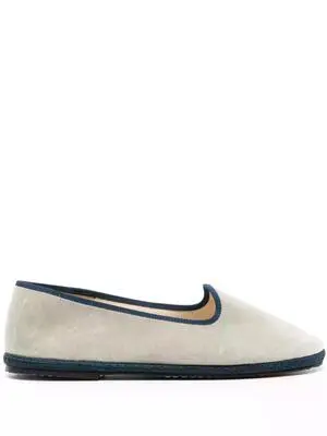 SCAROSSO William Iv Velvet Loafers - Grey