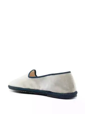 SCAROSSO William Iv Velvet Loafers - Grey