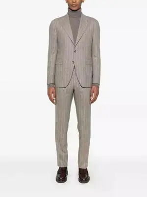 Tagliatore Pinstriped Suit - Grey