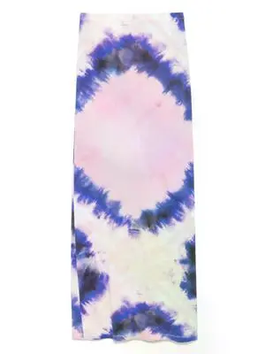 Rabanne Tie-Dye Maxi Skirt Blue