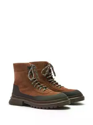 SCAROSSO Leather Lace-up Boots