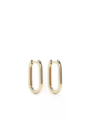 URSA 9kt Yellow Oval Hoop Earrings - Gold