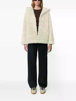 Apparis Goldy Hooded Faux-fur Coat - Neutrals