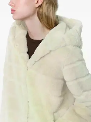 Apparis Goldy Hooded Faux-fur Coat - Neutrals