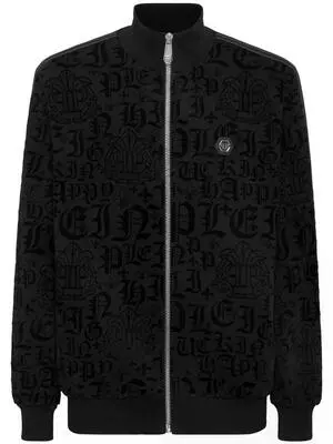 Philipp Plein Gothic-print Side-stripe Sport Jacket