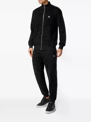 Philipp Plein Gothic-print Side-stripe Sport Jacket