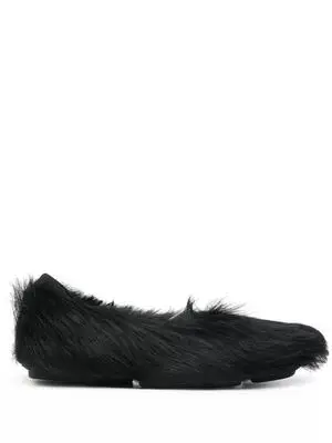 Eckhaus Latta Leather Ballerina Shoes - Black