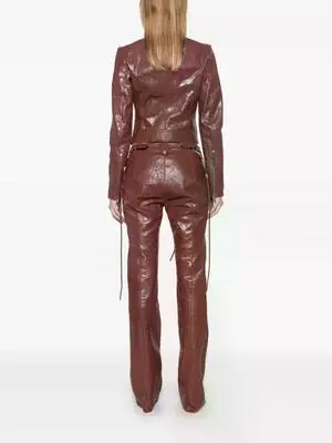 Blumarine Cracked-effect Leather Jacket