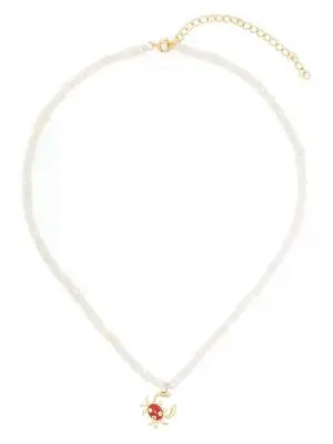 ESHVI Pearl Crab Pendant Necklace - Neutrals