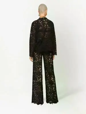 Dolce & Gabbana Floral-lace Single-breasted Jacket