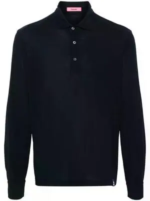 DRUMOHR Spread-collar Cotton Polo Shirt - Blue