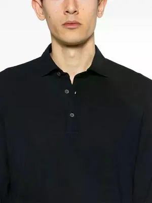 DRUMOHR Spread-collar Cotton Polo Shirt - Blue