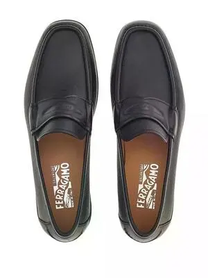 FERRAGAMO Chunky Leather Penny Loafers
