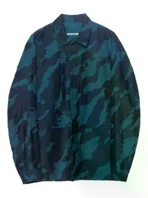 MAHARISHI Bonsai Camouflage-print Button-up Shirt - Blue