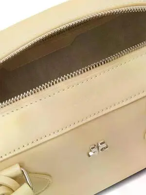 COURREGES Logo Plaque Leather Bowling Bag