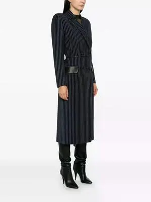 MITILIANE COUTURE Pinstriped Double-breasted Coat