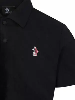 Moncler Logo-patch Polo Shirt - Black