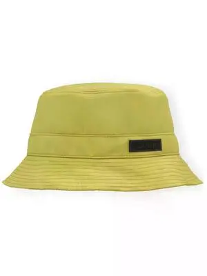 GANNI Logo-appliqué Bucket Hat - Green