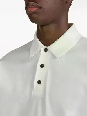 FERRAGAMO Long-sleeve Cotton Polo Shirt