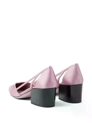 Prada 55mm Satin Cut-out Pumps - Pink
