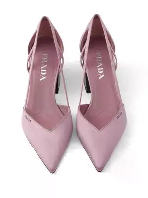 Prada 55mm Satin Cut-out Pumps - Pink