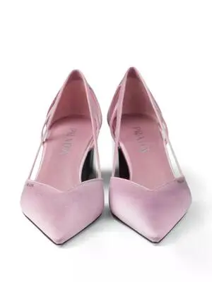 Prada 55mm Satin Cut-out Pumps - Pink