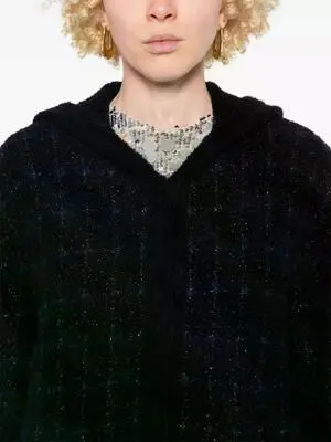 TWINSET Jacquard Knit Checked Jacket