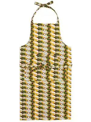 La DoubleJ Third Eye Print Apron - Green