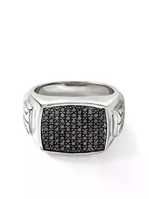 John Hardy Sterling Sapphire Signet Ring - Silver