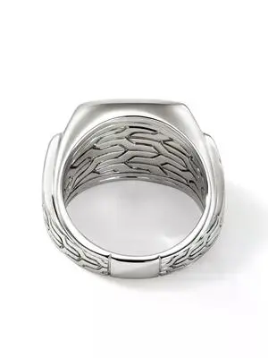 John Hardy Sterling Sapphire Signet Ring
