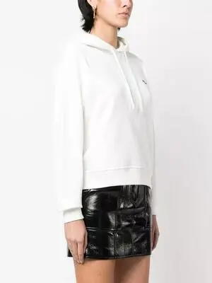 DIESEL® Logo-patch Drawstring Hoodie - White