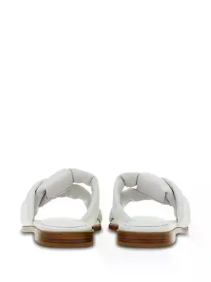 FERRAGAMO Knot-detail Leather Slides