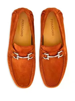 FERRAGAMO Gancini Suede Driving Shoes
