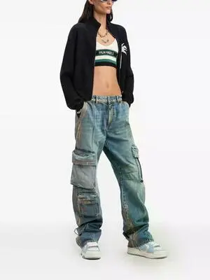 Palm Angels Palm Tree Knit Track Top - Black