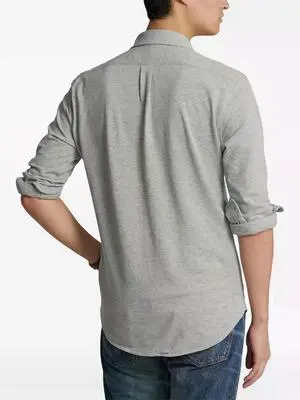 Polo Ralph Lauren Logo Embroidered Button-down Shirt - Grey