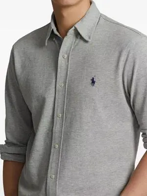 Polo Ralph Lauren Logo Embroidered Button-down Shirt - Grey