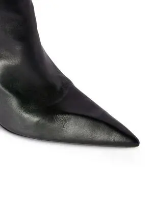 Off-White Crescent Knee-high Leather Stiletto Boots