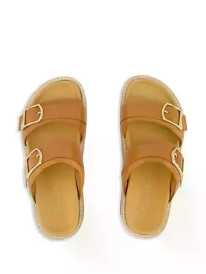 Santoni Double-buckle Leather Sandals