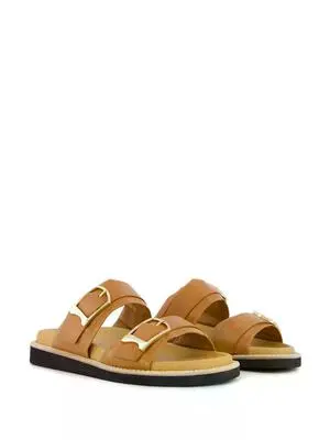 Santoni Double-buckle Leather Sandals