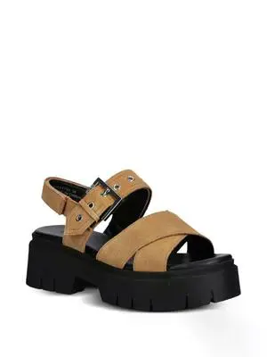 Hugo Buckle-strap Suede Sandals