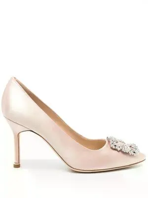 Manolo Blahnik Hangisi 90mm Satin Pumps