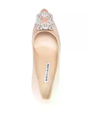 Manolo Blahnik Hangisi 90mm Satin Pumps