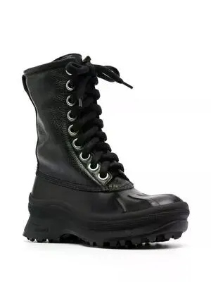 JIL SANDER Lace-up Calf Leather Combat Boots