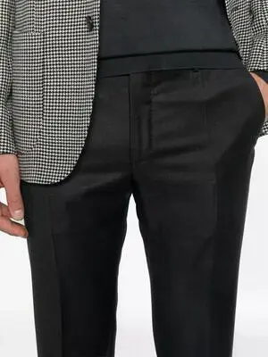 Incotex Anthracite Wool Trousers - Grey