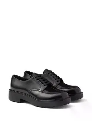 Prada Brushed Leather Derby Shoes