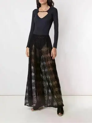 AMIR SLAMA Wide-leg Lace Trousers