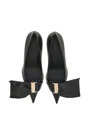 FERRAGAMO Leather Pumps With Oversized Bow